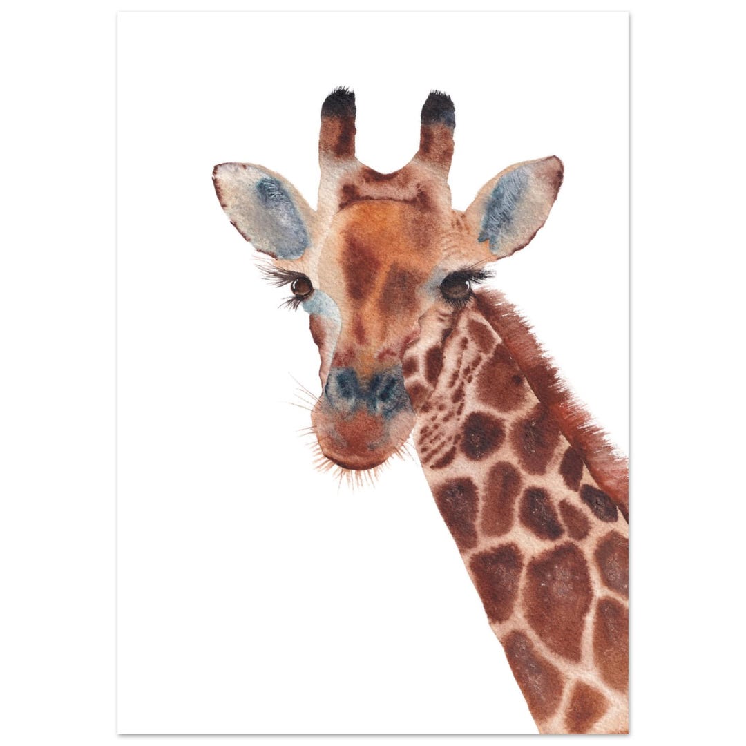 Giraffe Watercolor Art • His Creation Series • Hand-painted Giraffe ...