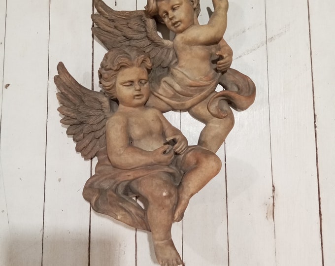 Vintage Ceramic Cherubs, Angel's, Wall Hanging - Etsy