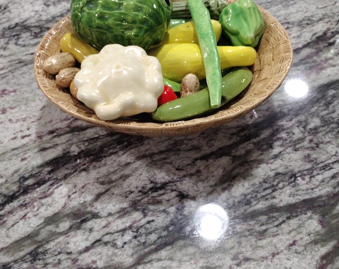 9 Piece Ceramic Veggies Vtg Hand-painted Cauliflower Bell Pepper Tomato ...