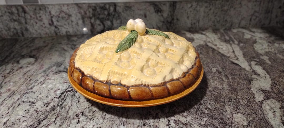 Vintage Ceramic Cherry Pie Keeper, Pie Plate - Etsy