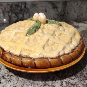 Vintage Ceramic Cherry Pie Keeper, Pie Plate - Etsy