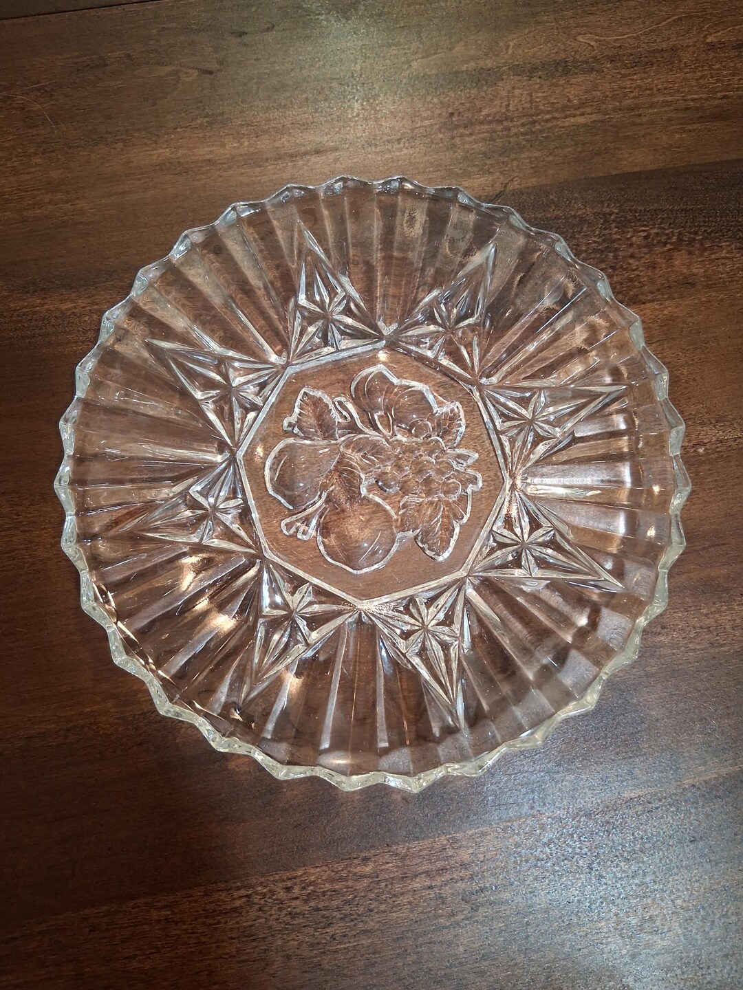 Vintage Clear Crystal Glass Federal Depression Glass Pioneer Plate - Etsy