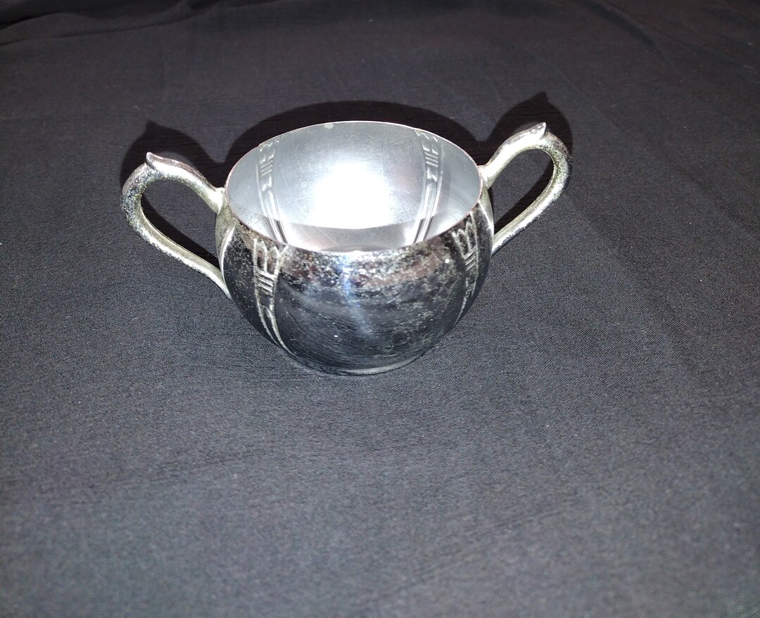 Vintage Perma Brite Metal Sugar Bowl - Etsy