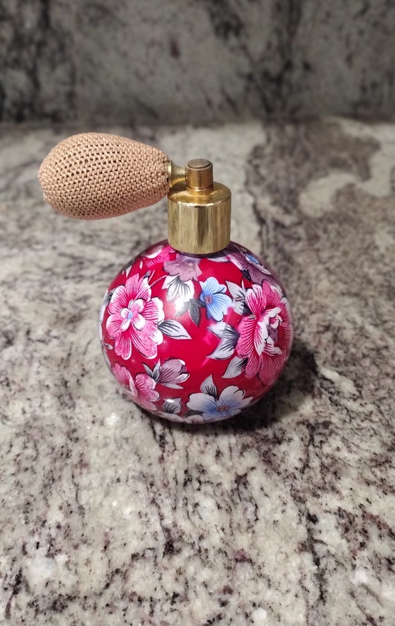 vintage smoky glass atomizer - Gem