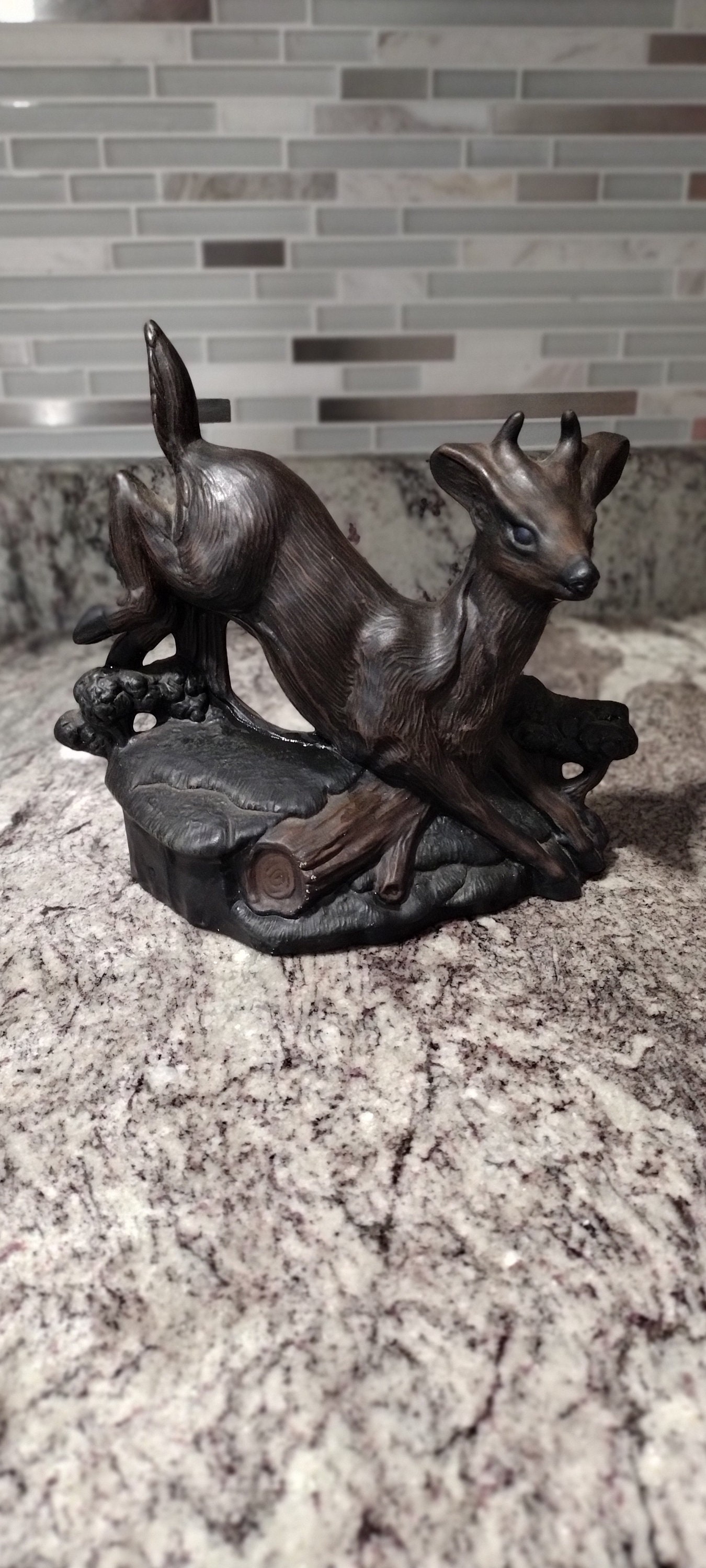 Vintage Ceramic Deer Figurine Statue Decor - Etsy