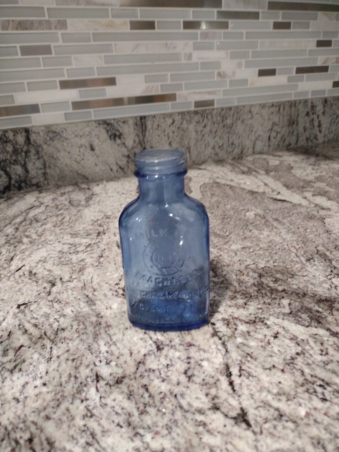 Vintage Cobalt Blue Milk of Magnesium Bottle - Etsy