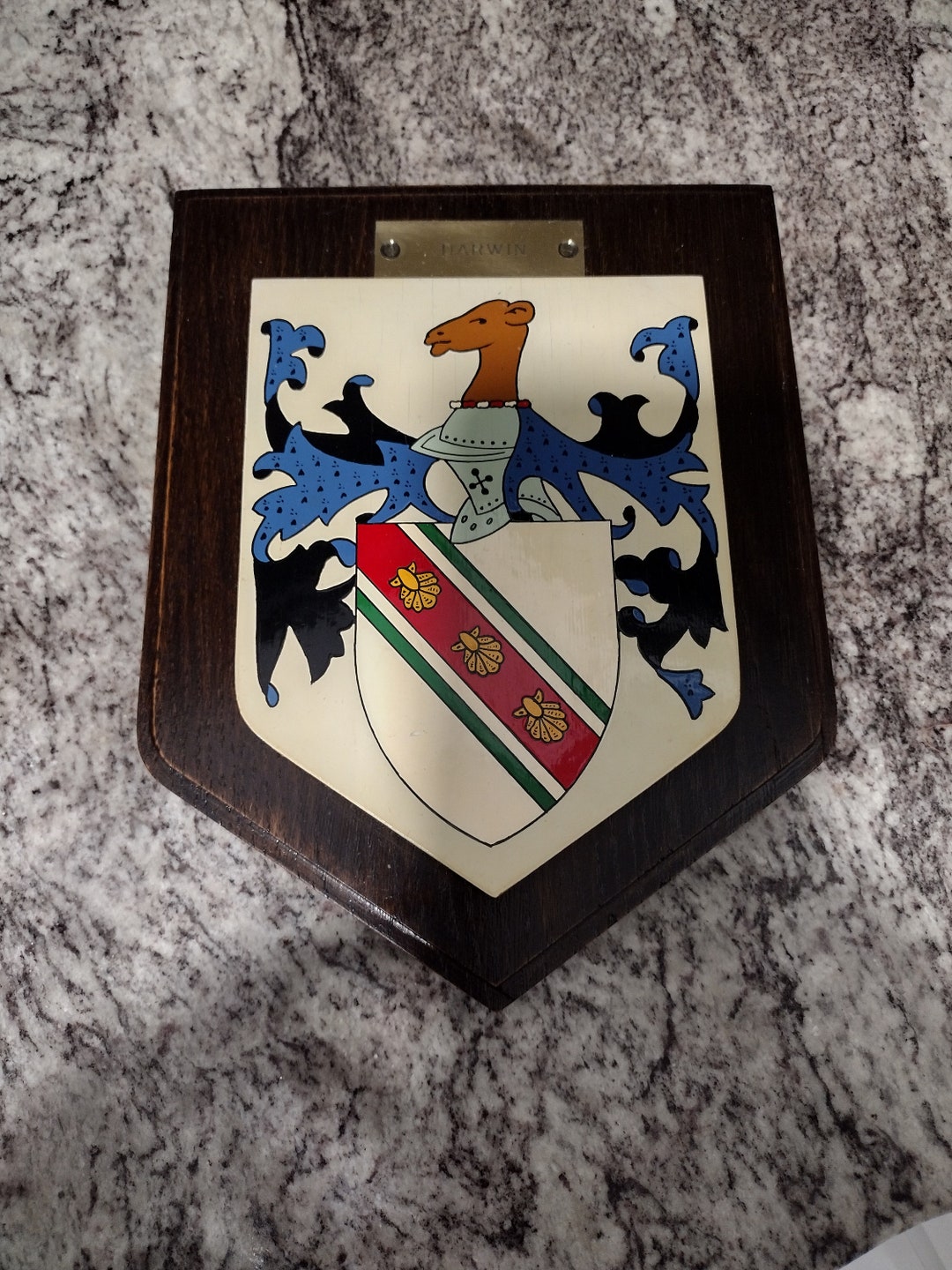 Vintage Lakeland Heraldry Darwin Coat of Arms Wooden Plaque - Etsy