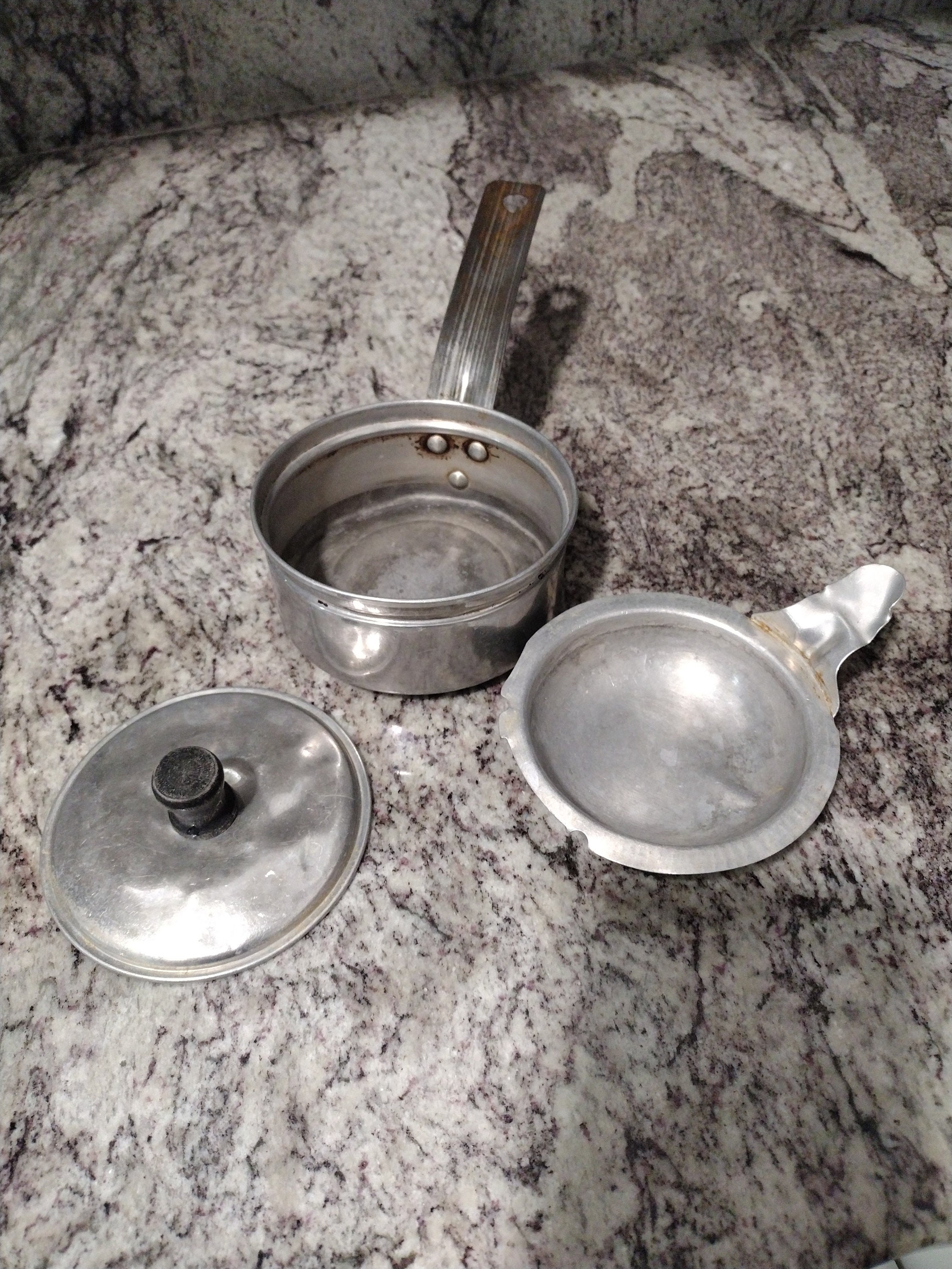 Vintage Aluminum Egg Poacher Pan Camping Etsy
