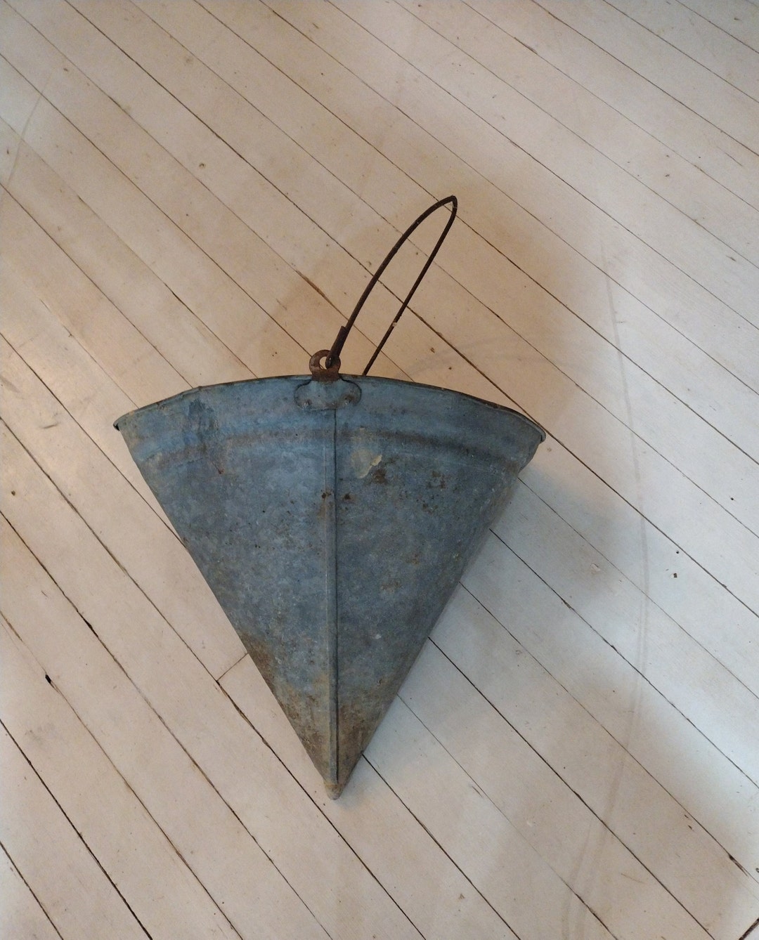Antique Galvanized Cone Shape Fire Firefighter Railroad Bucket 1920s ...