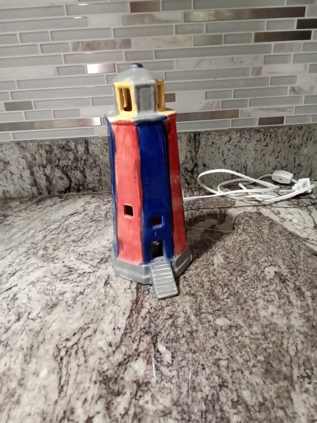 Vintage Tabletop Lighthouse Lamp Light - Etsy