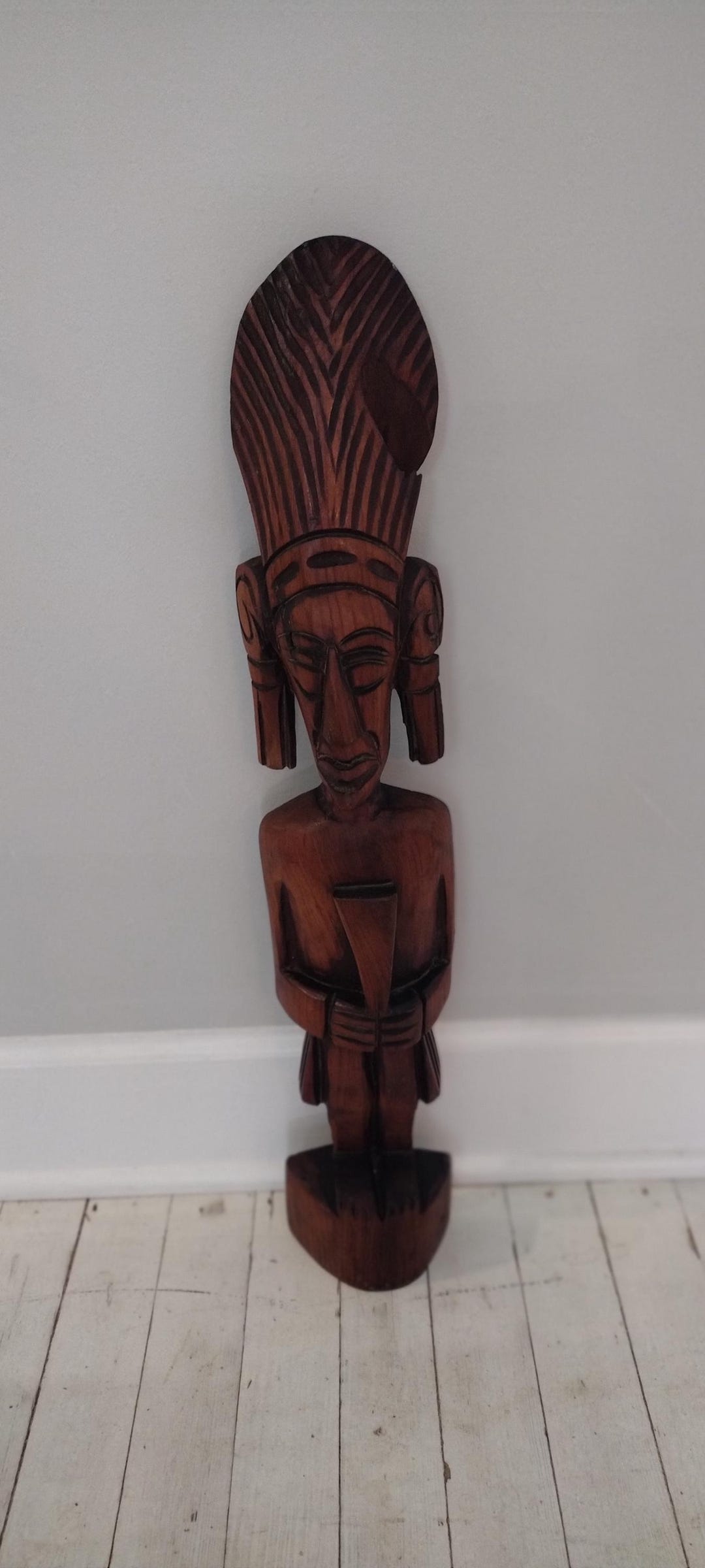 Vintage Hand Carved Wooden Native American Indian Decor - Etsy