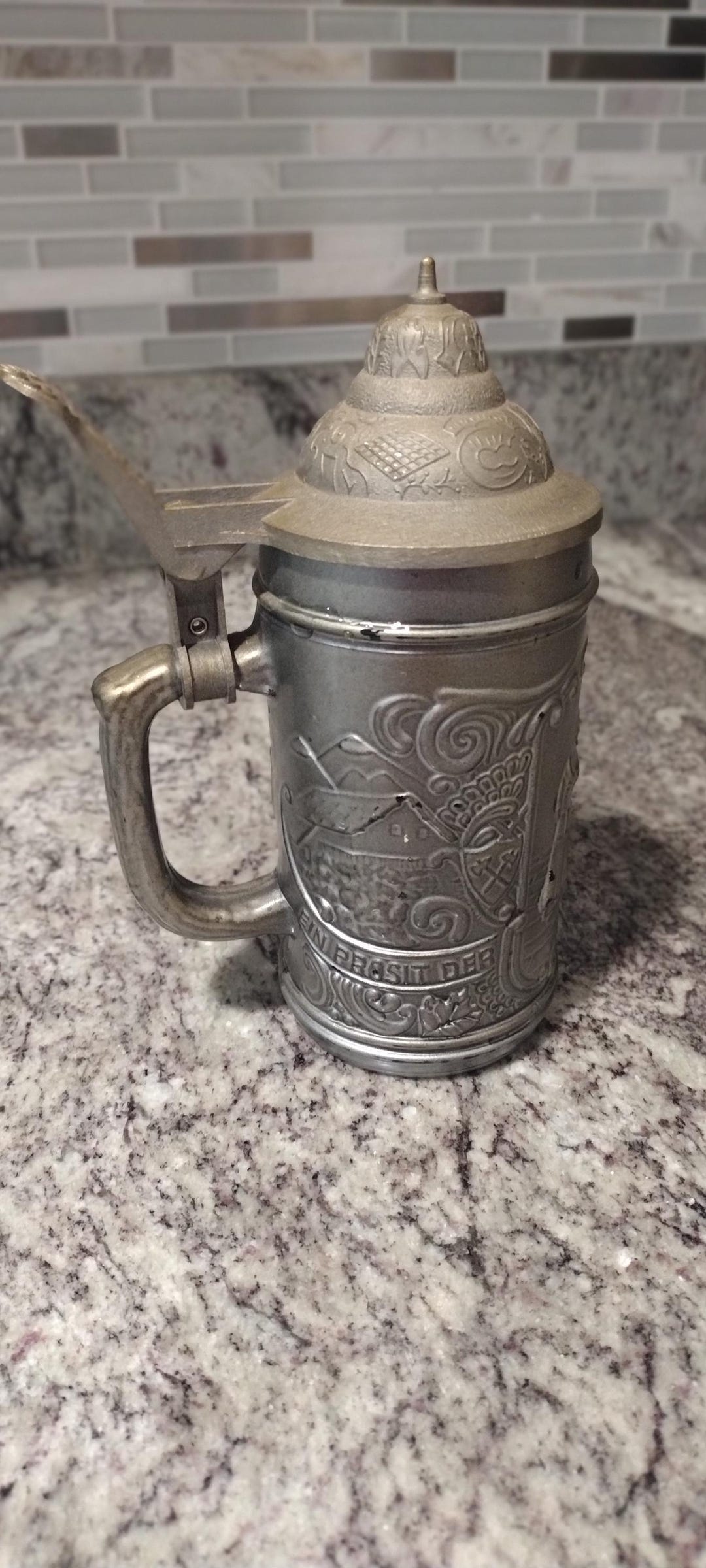 Vintage German Beer Stein Mug Ein Prosit Der and Gemutlichkeit - Etsy