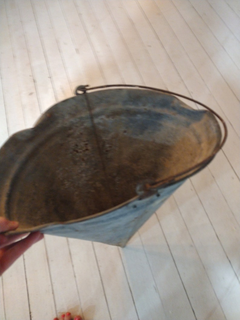 Antique Galvanized Cone Shape Fire Firefighter Railroad Bucket 1920s ...
