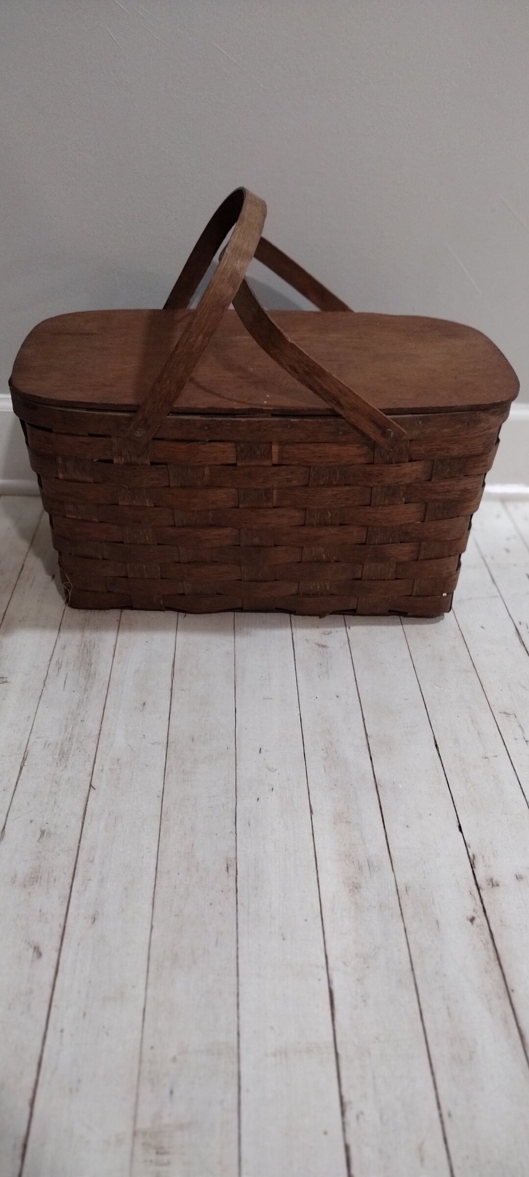 Peterboro Basket Company Co Vintage Picnic Basket Antique - Etsy