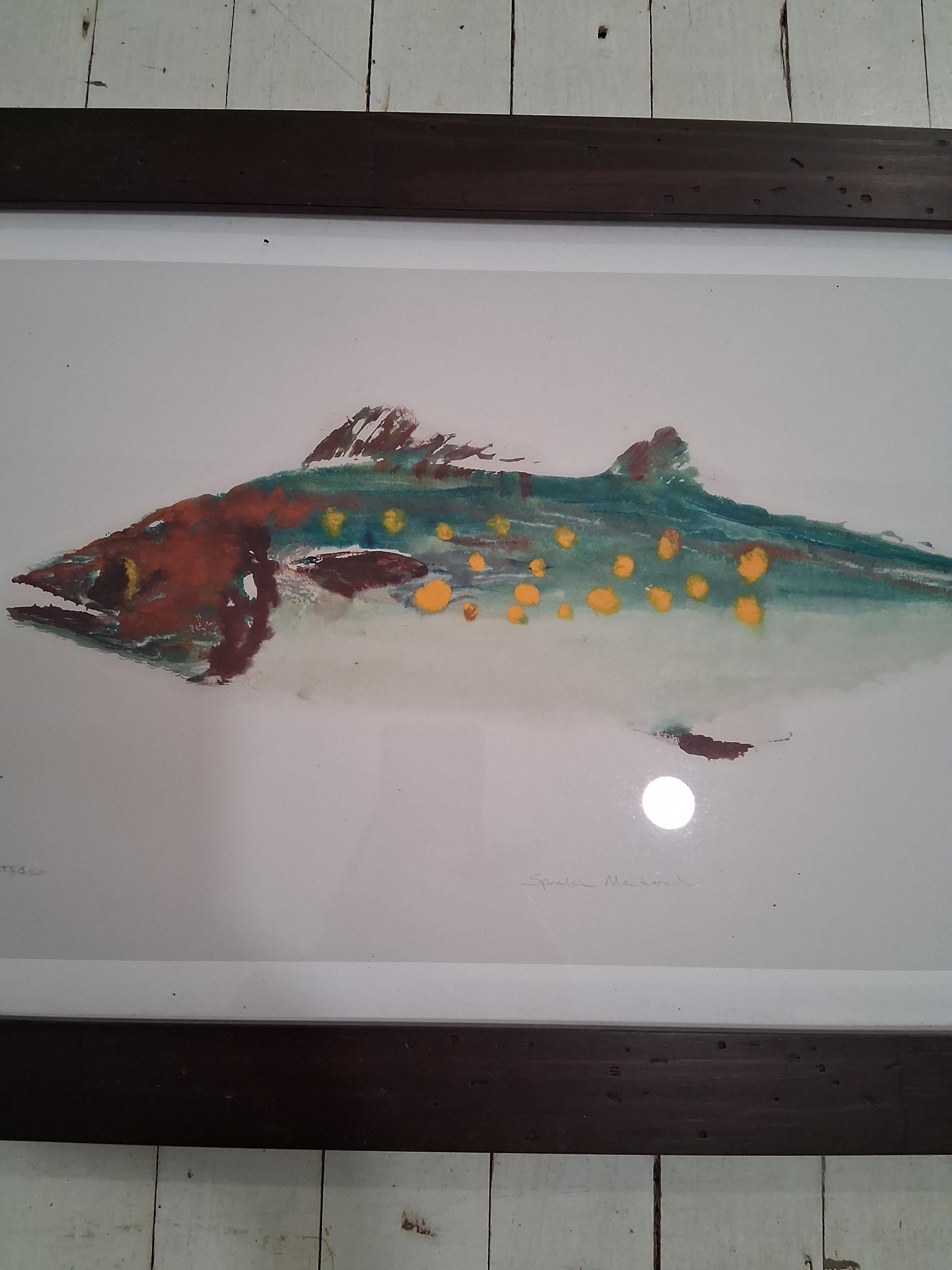 Spanish Mackerel Fish Gyotaku Fish Rubbing Art, Limited Edition Print ...