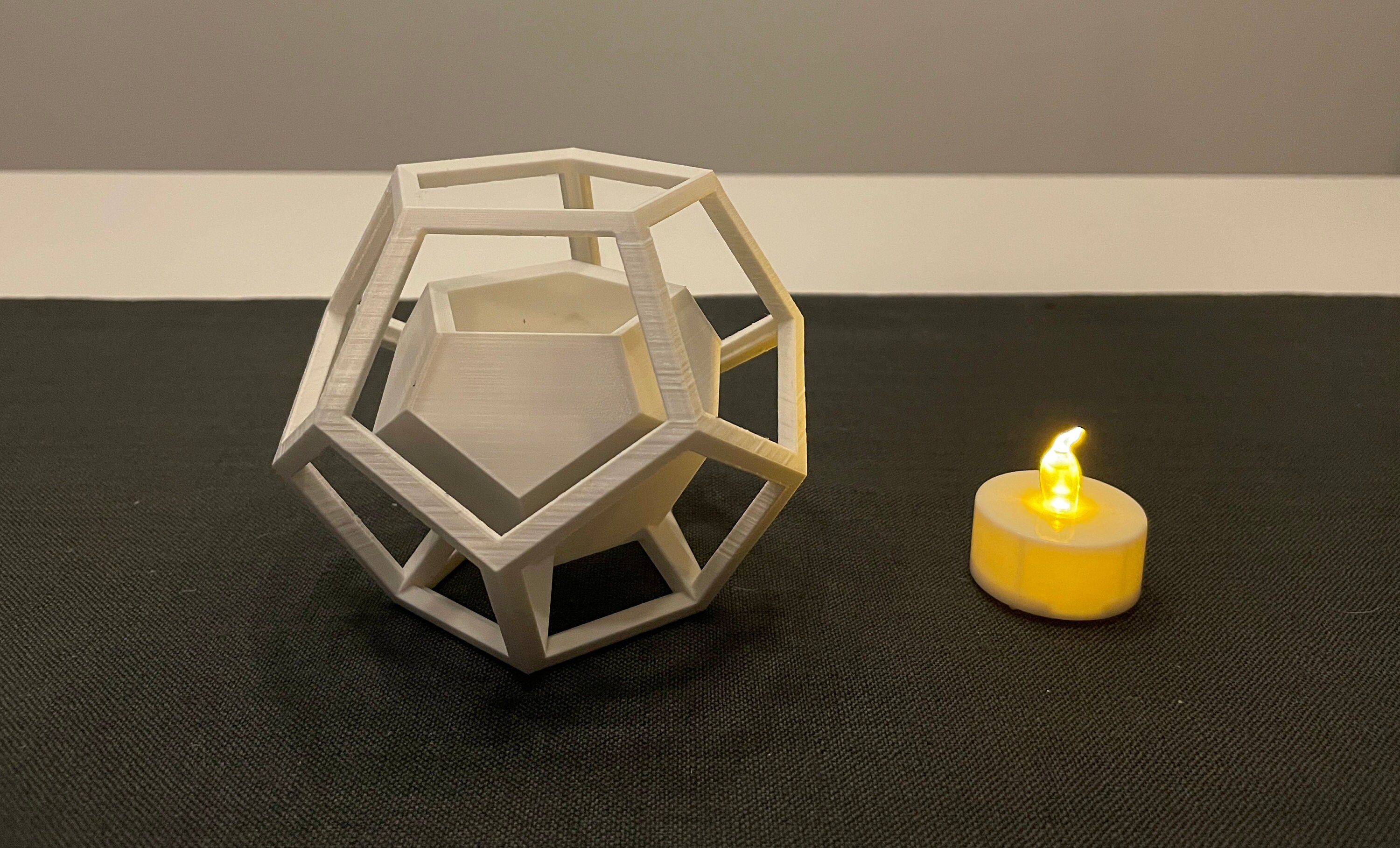 Geometric LED Candle Table Lights set of Four - Etsy