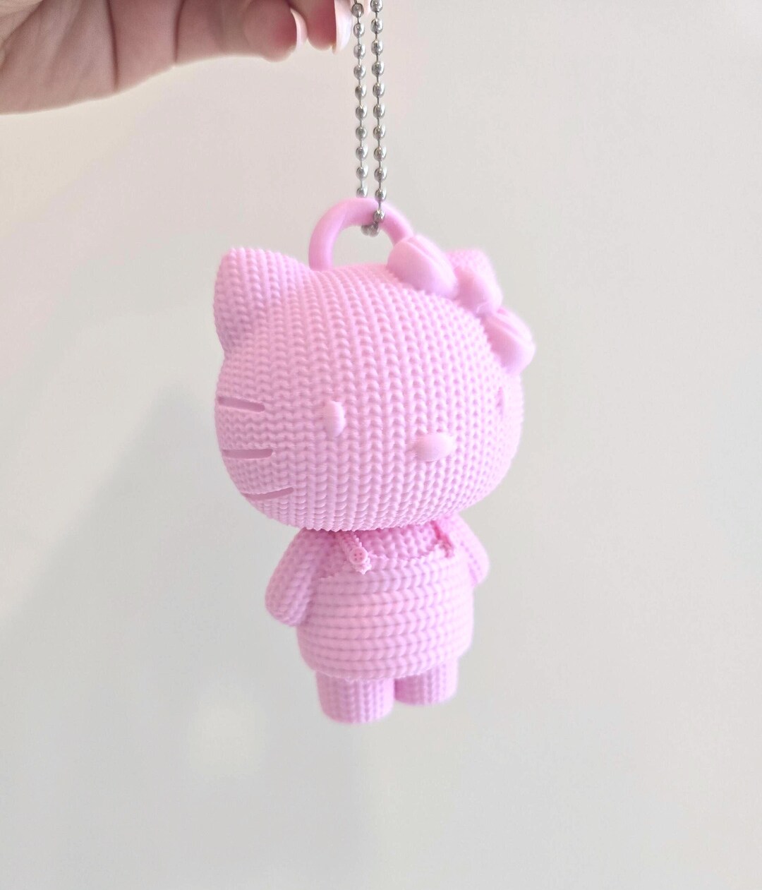 Hello Kitty Style 3D Printed Keychain – Cute Pink Accessory for Kawaii ...