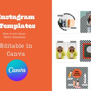 Modern Retro Instagram Digital Template - Etsy