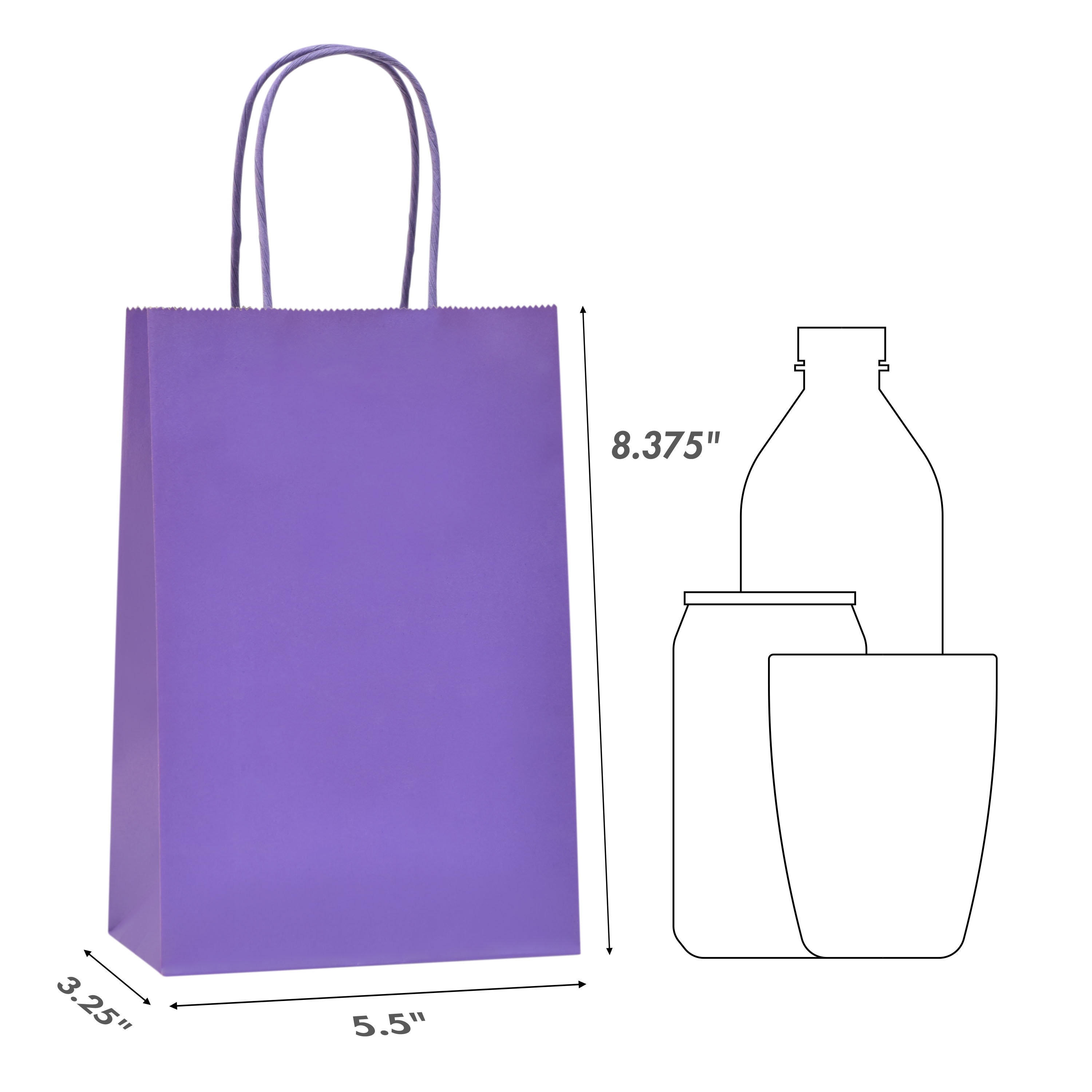 Purple Gift Bags: Small Gift Bags With Handle. Great for Christmas ...