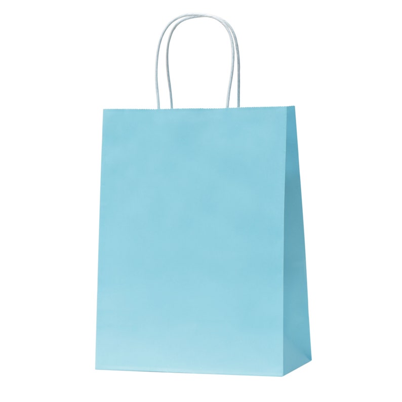 Light Blue Gift Bags: Bulk Pack Medium Gift Bags With Handle. for Gifts ...