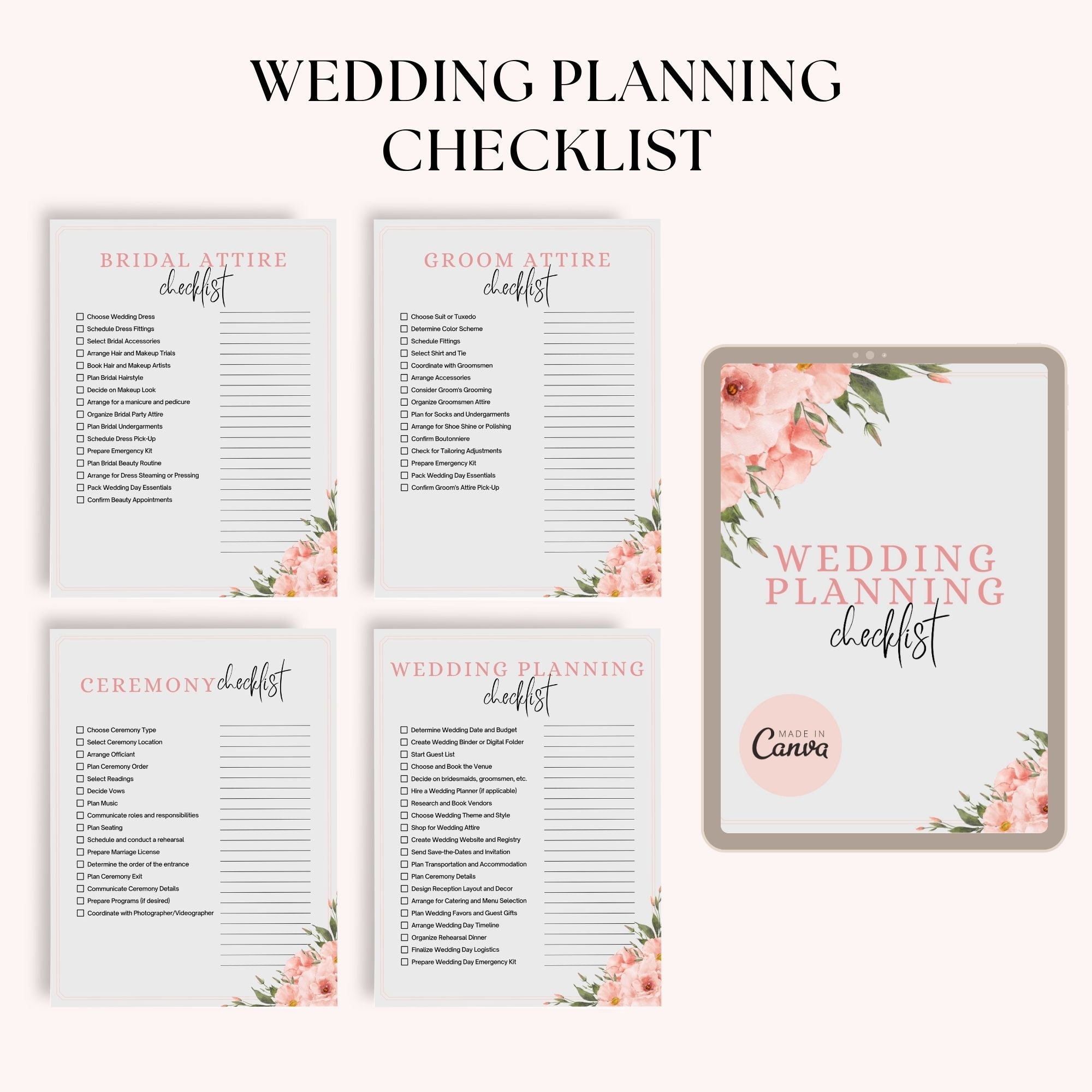 Ultimate Wedding Checklist Template Plan Your Dream Wedding With Ease ...