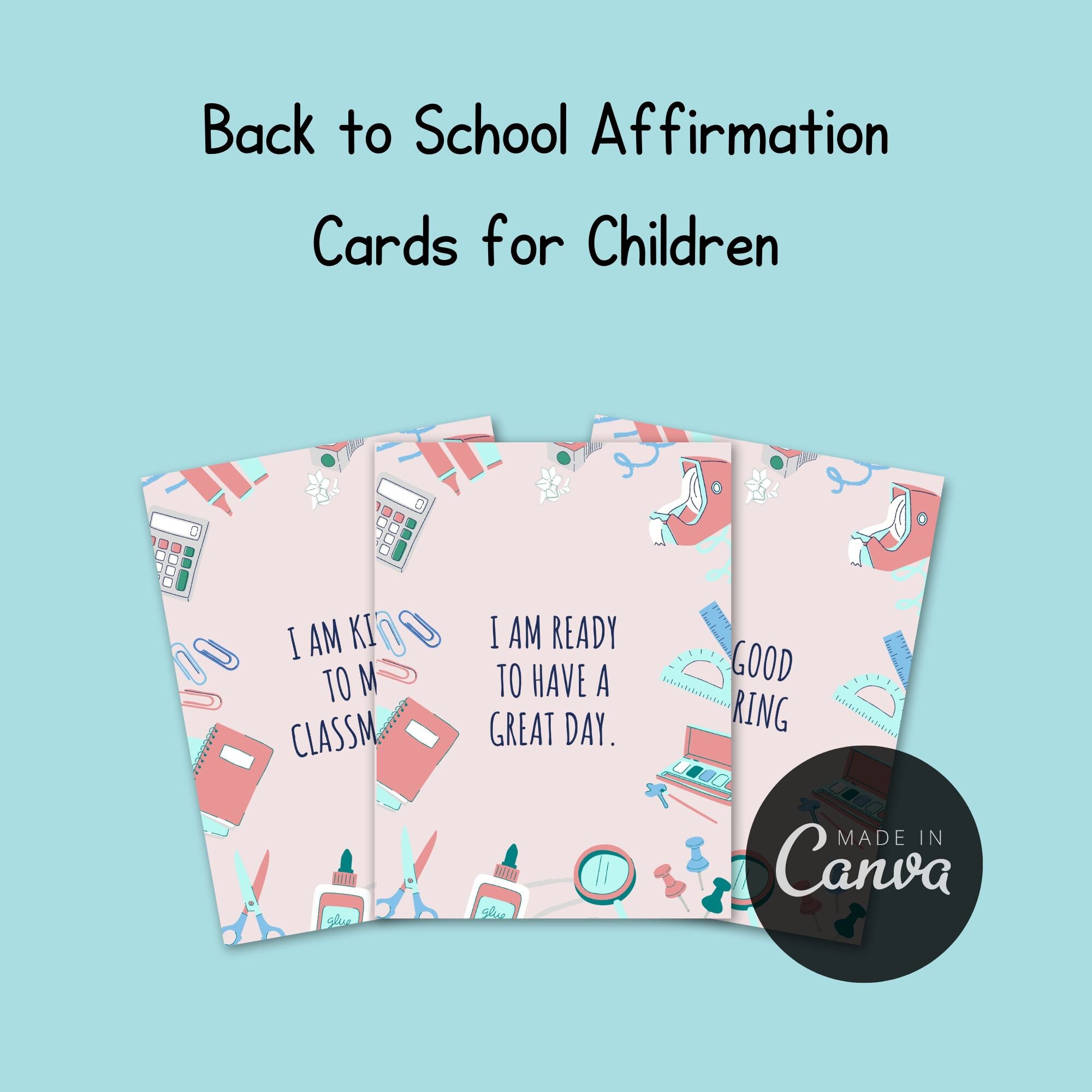 Empowering Back-to-school Affirmations for Kids Boost Confidence ...