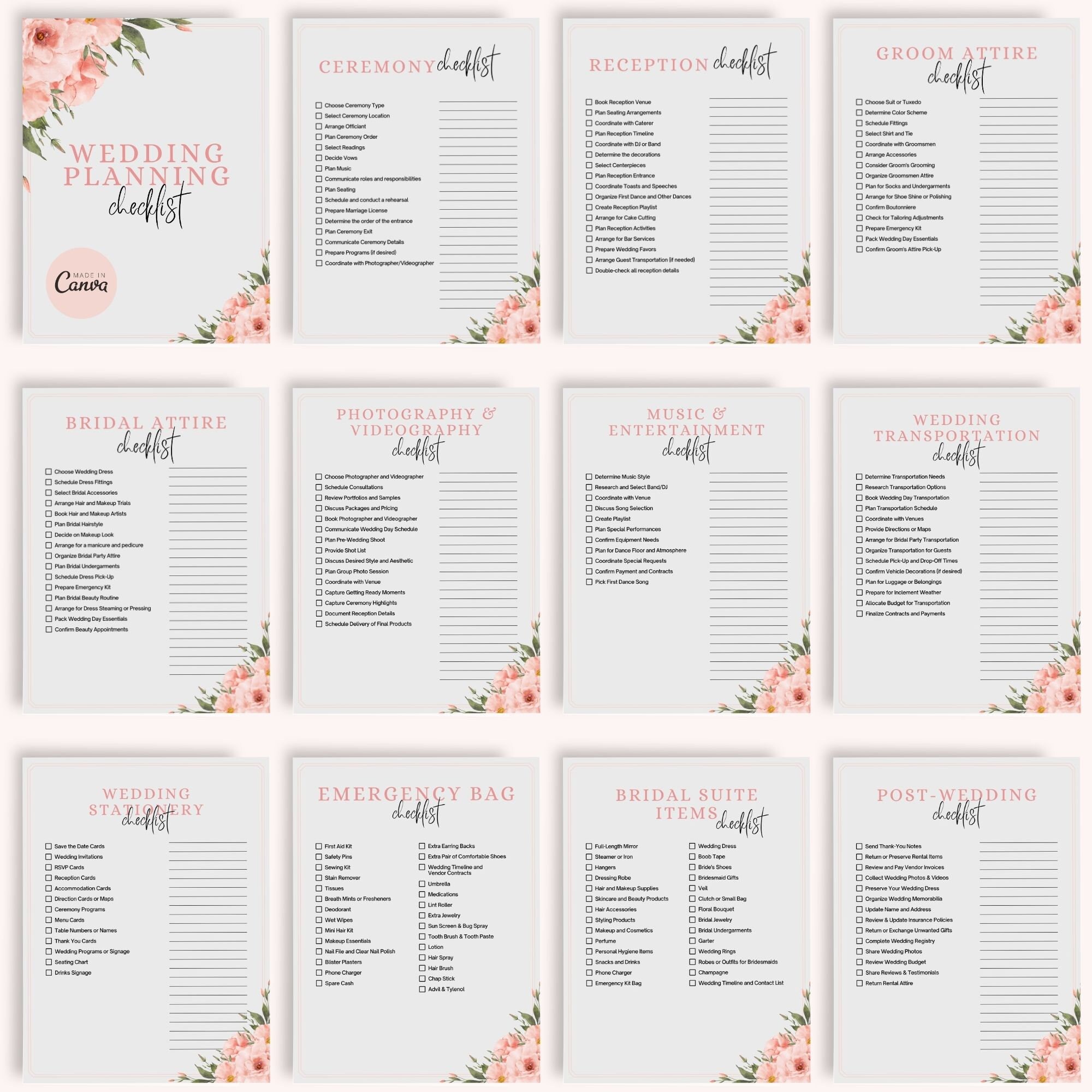 Ultimate Wedding Checklist Template Plan Your Dream Wedding With Ease ...