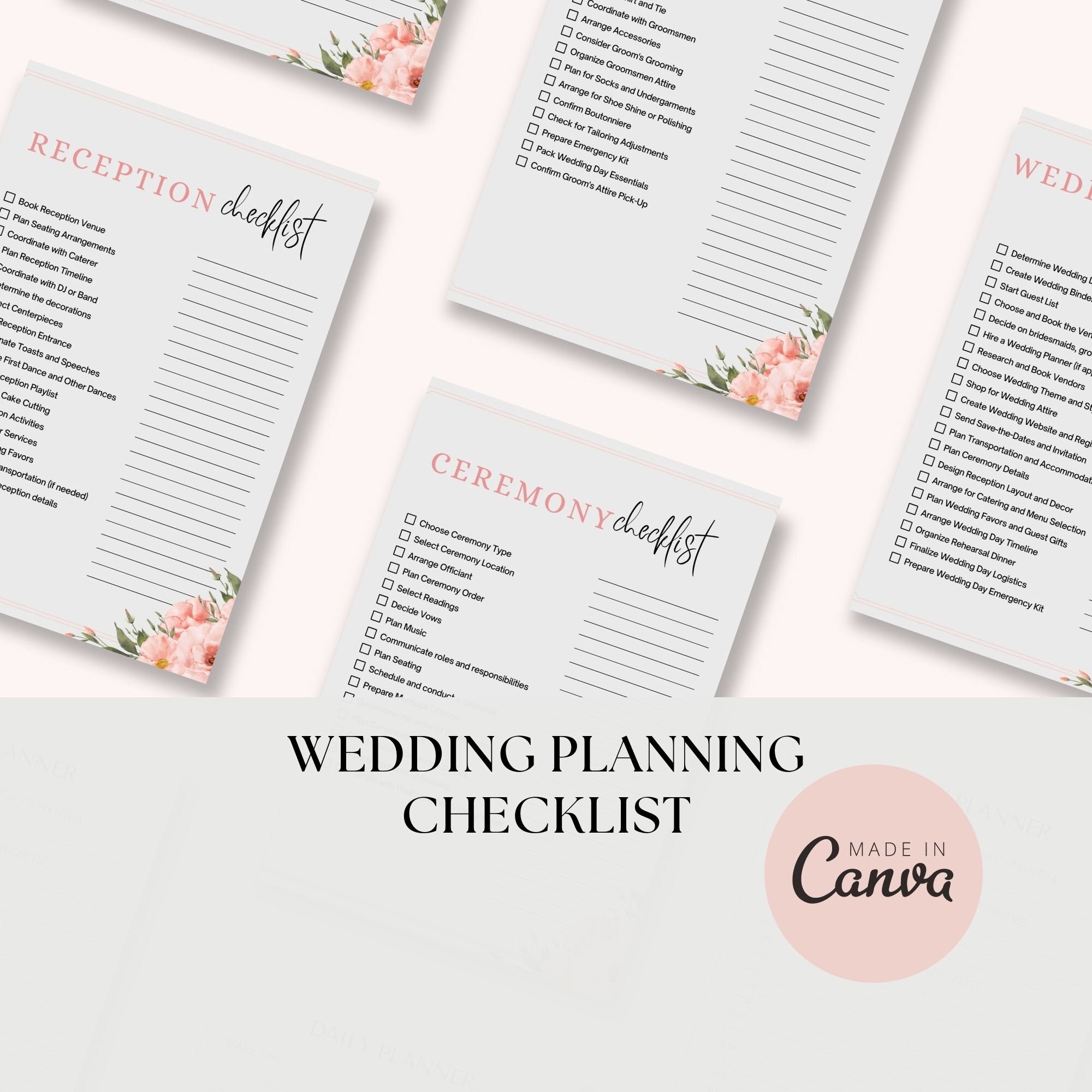 Ultimate Wedding Checklist Template Plan Your Dream Wedding With Ease ...