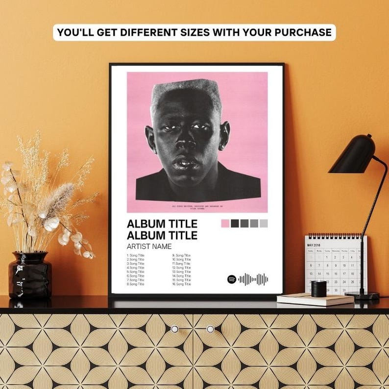 Album Cover Poster Canva Template - Customizable Digital Music Poster ...
