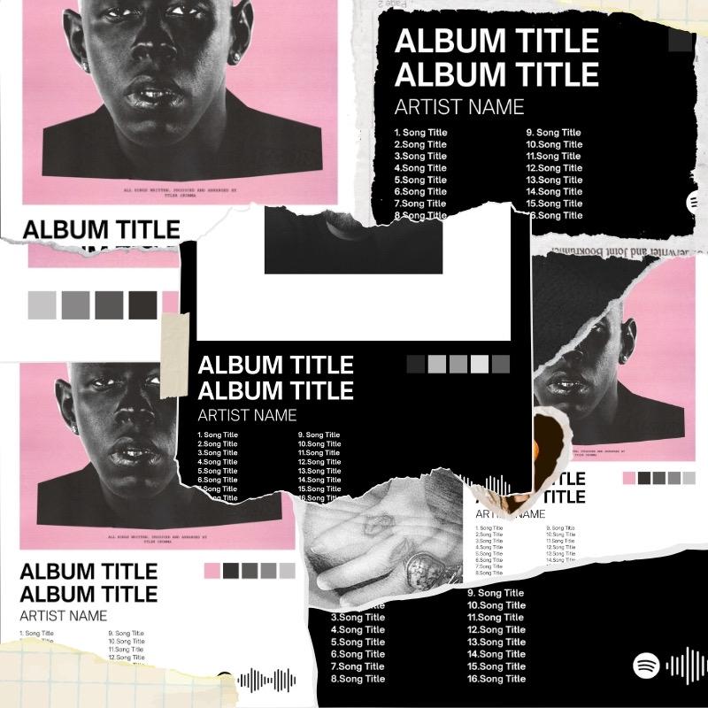 Album Cover Poster Canva Template - Customizable Digital Music Poster - Album Poster ...