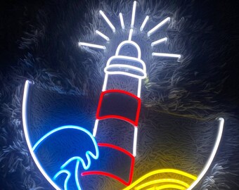 Neon Sign Lighthouse - Etsy