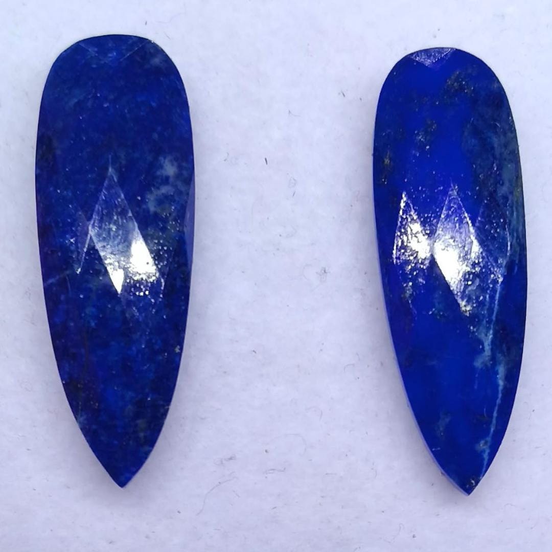 Lapis Lazuli Pear Cabochons (9x30 MM), Jewelry Making Pair - Etsy