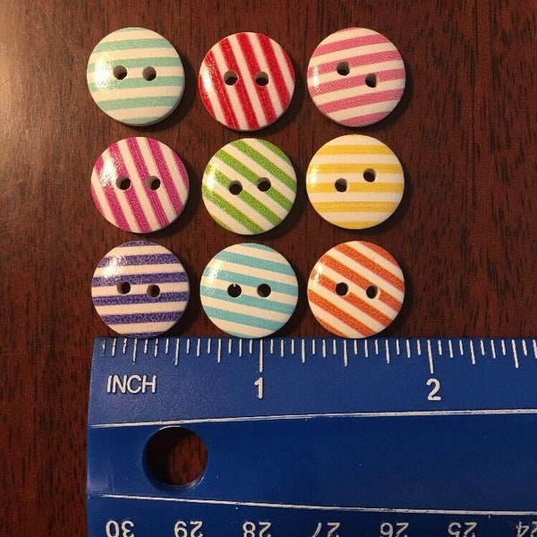 Striped Buttons - Etsy