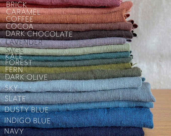 Organic Un-dyed Raw Soft Linen, 100% European Flax, Enzyme Washed ...