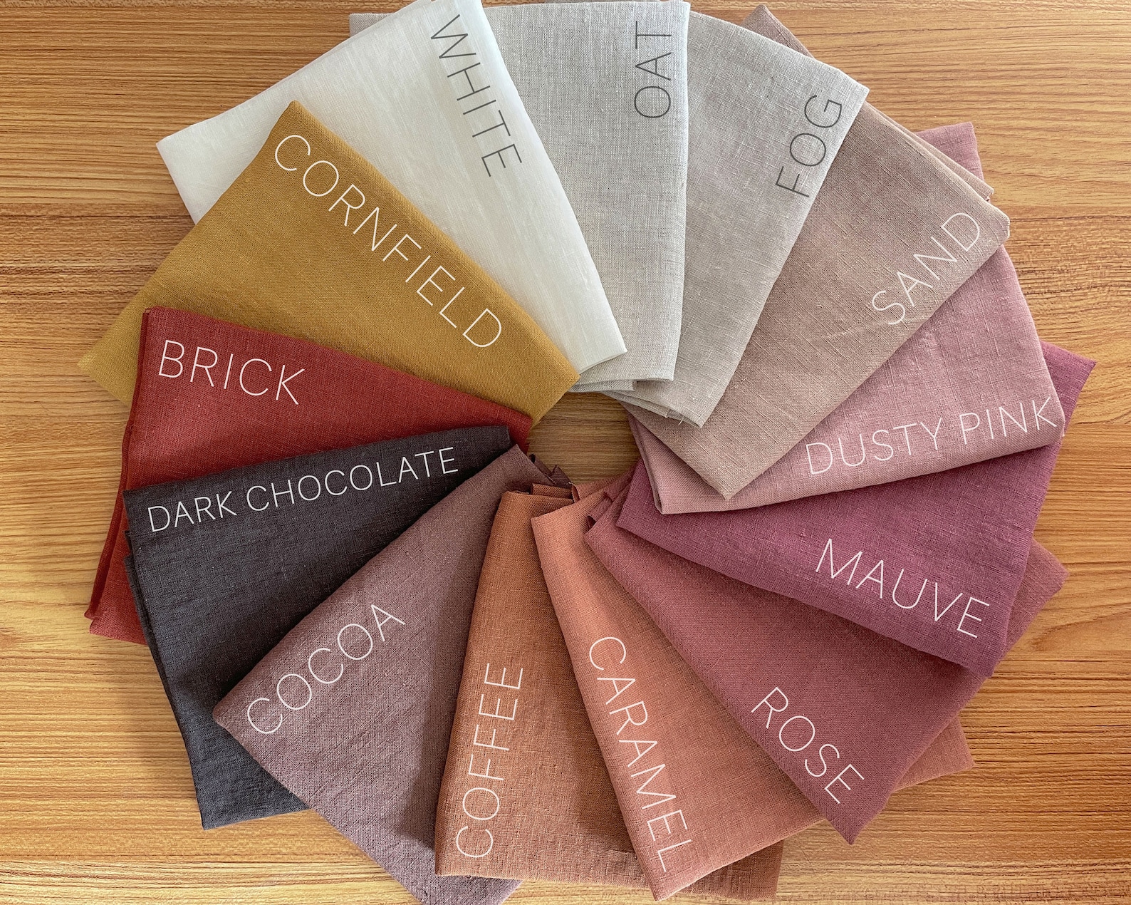 Organic Enzyme Washed Linen Fabric by the Yard, European Flax, OKEO-TEX ...