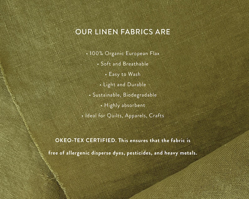 Organic European Flax Linen Fabric, Enzyme Washed, Neutral Colors, Soft ...