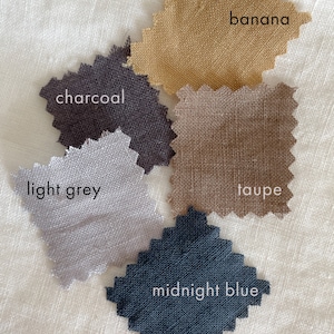 Try Before You Buy, Swatches Organic Linen Fabric Color Card, OEKO-TEX Linen, European Flax ...