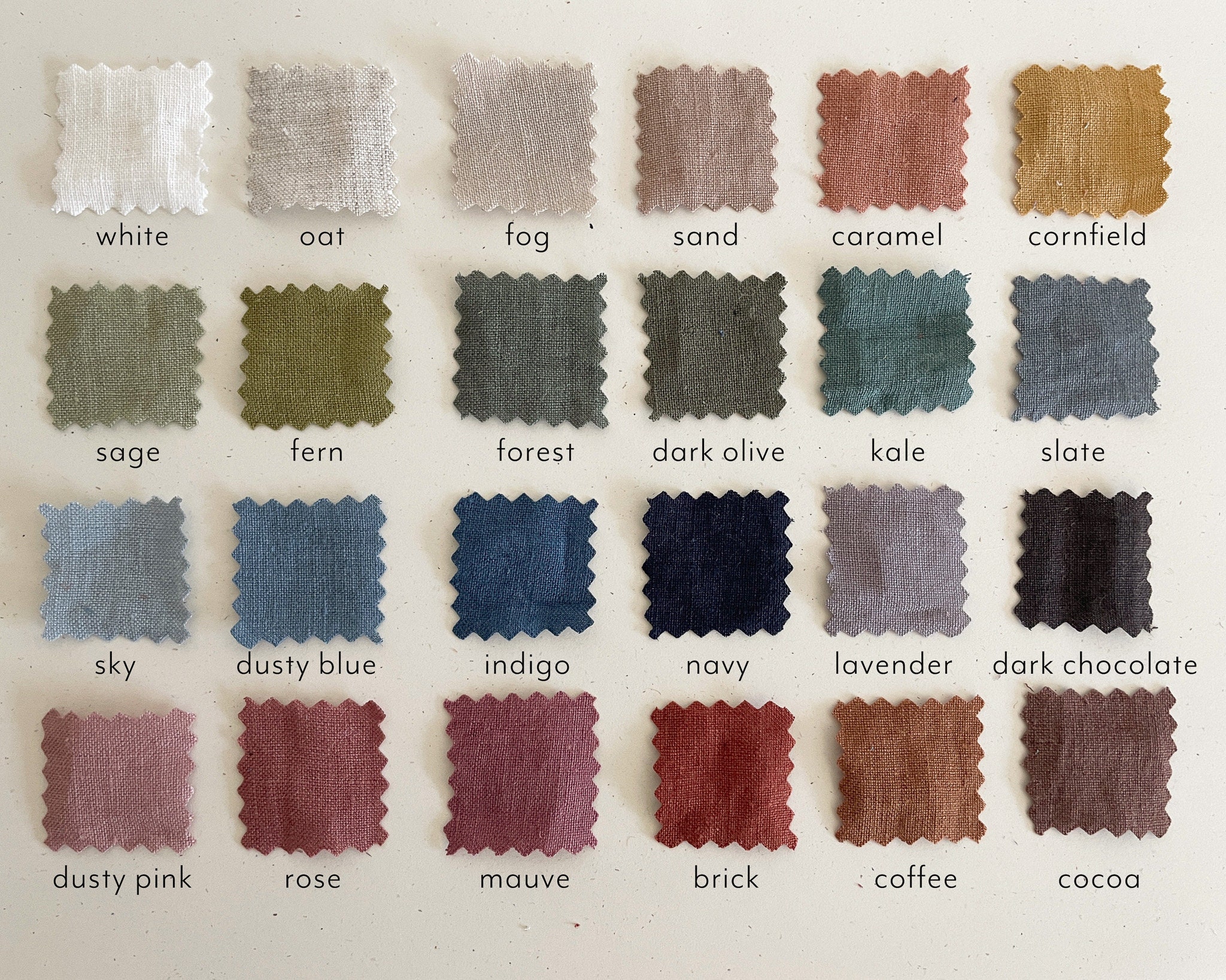 Organic Enzyme Washed Linen Fabric by the Yard, European Flax, OKEO-TEX ...