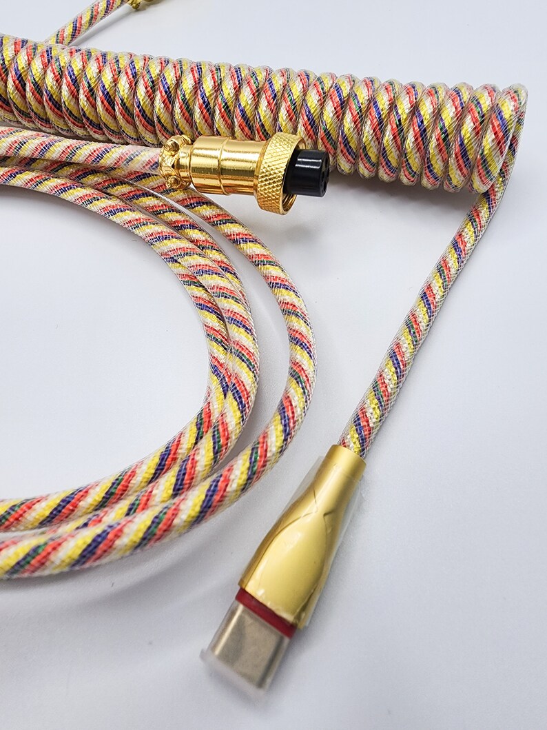 Gold Rush Custom Coiled Aviator Artisan USB-C Cable cable - Etsy