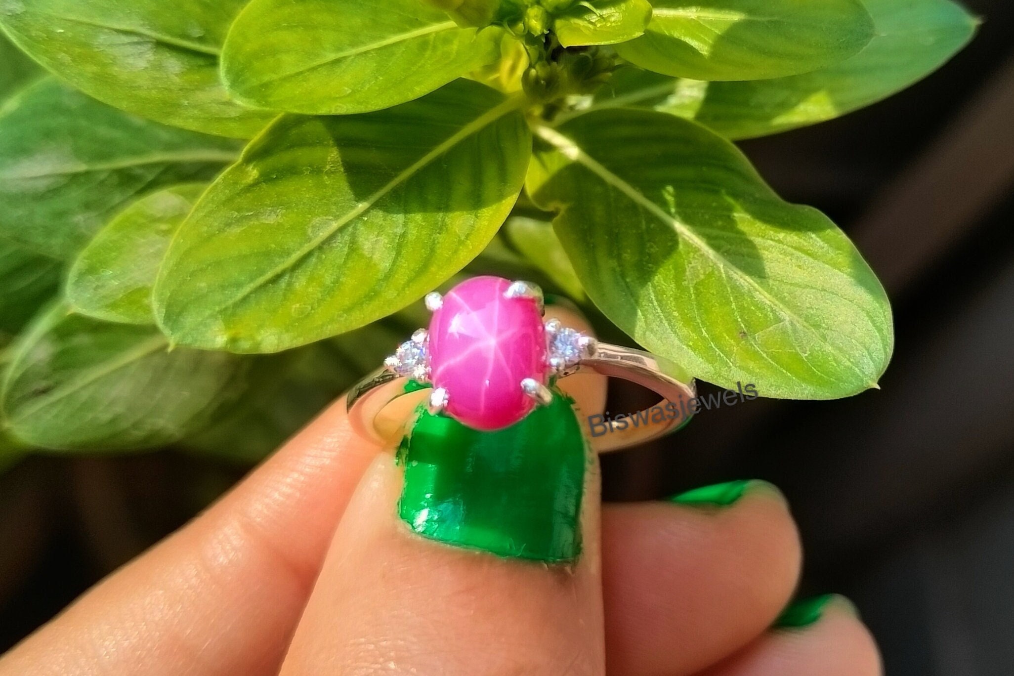 Pink Star Sapphire Ring Pink Lindy Star 925 Sterling Silver - Etsy