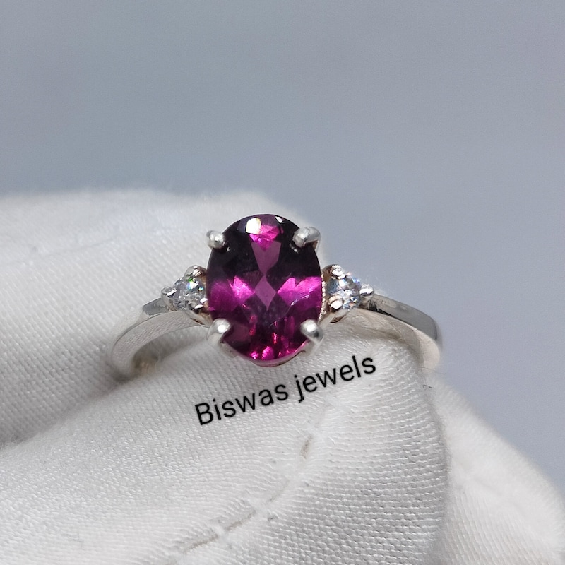 Rhodolite Ring - Etsy