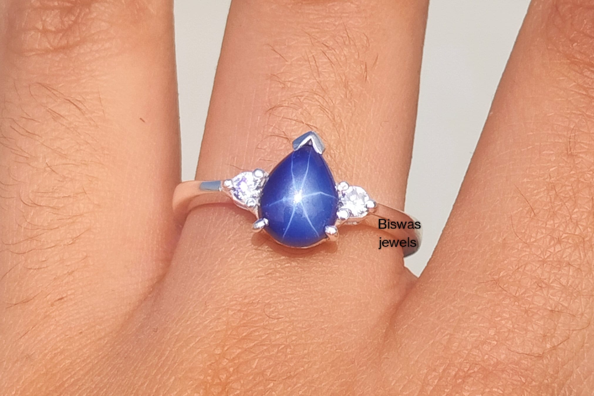 Vintage Blue Star Sapphire Women's Ring 925 Sterling - Etsy