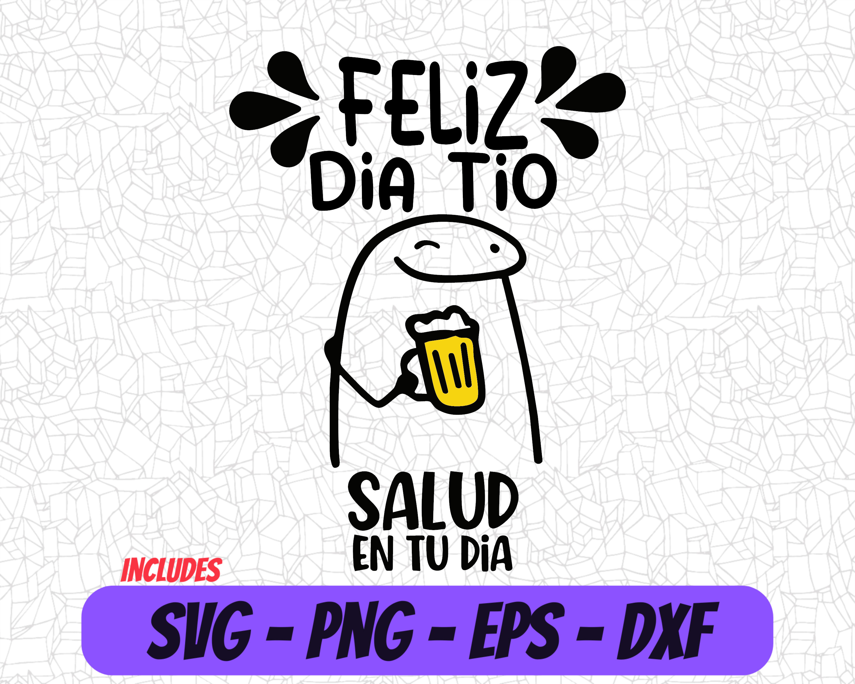 Feliz Dia Tio SVG, Cutting File, Png Digital Clipart, Great for Viny ...