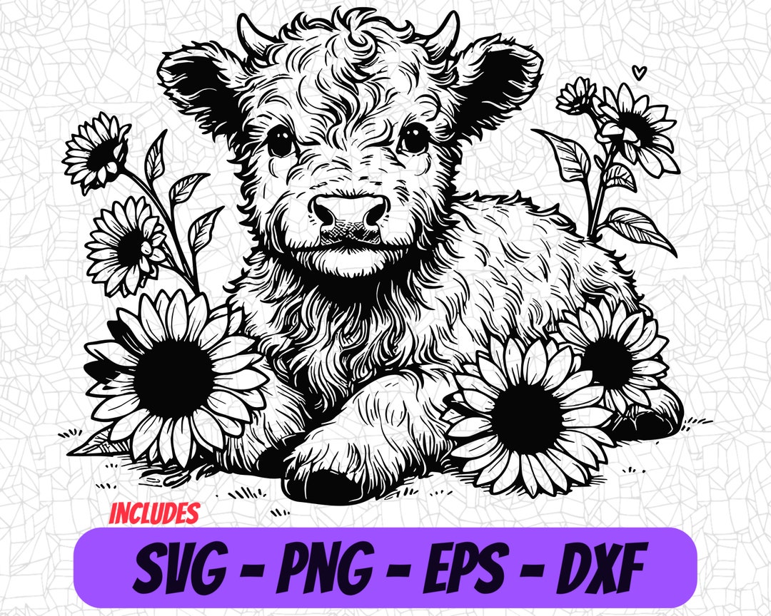 Cow SVG Design, Cutting Files, Png Digital Clipart, Great for Viny ...