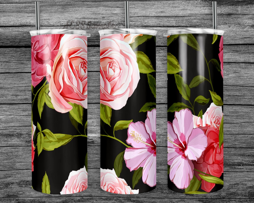 Flower Pattern Tumbler Design, Sublimation Design, 20oz Tumbler ...