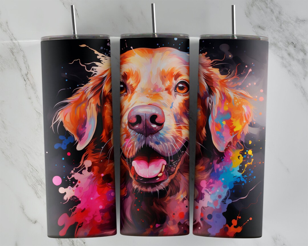 Labrador Retriever Sublimation Design for 20oz Tumblers, Frosted Glass ...