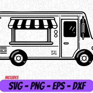Food Truck Vector | Food Car Png Art | Digital Clipart SVG| Eps Design ...