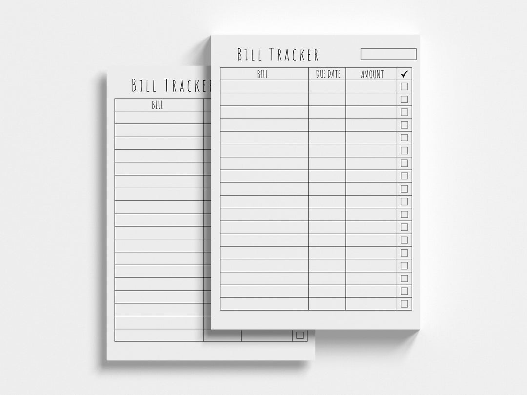 Bill Tracker Printable, Income Tracking, Money Financial Planner ...