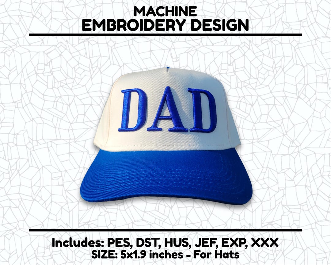 Dad Embroidery Design, Father Machine Embroidery File, Ricoma DST ...