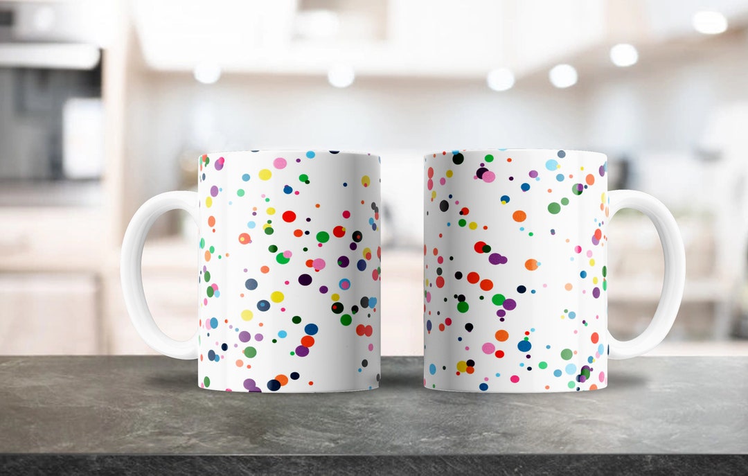 Confetti Mug Design, Sublimation Design for 11oz, 15oz Mugs, Coffee Mug ...